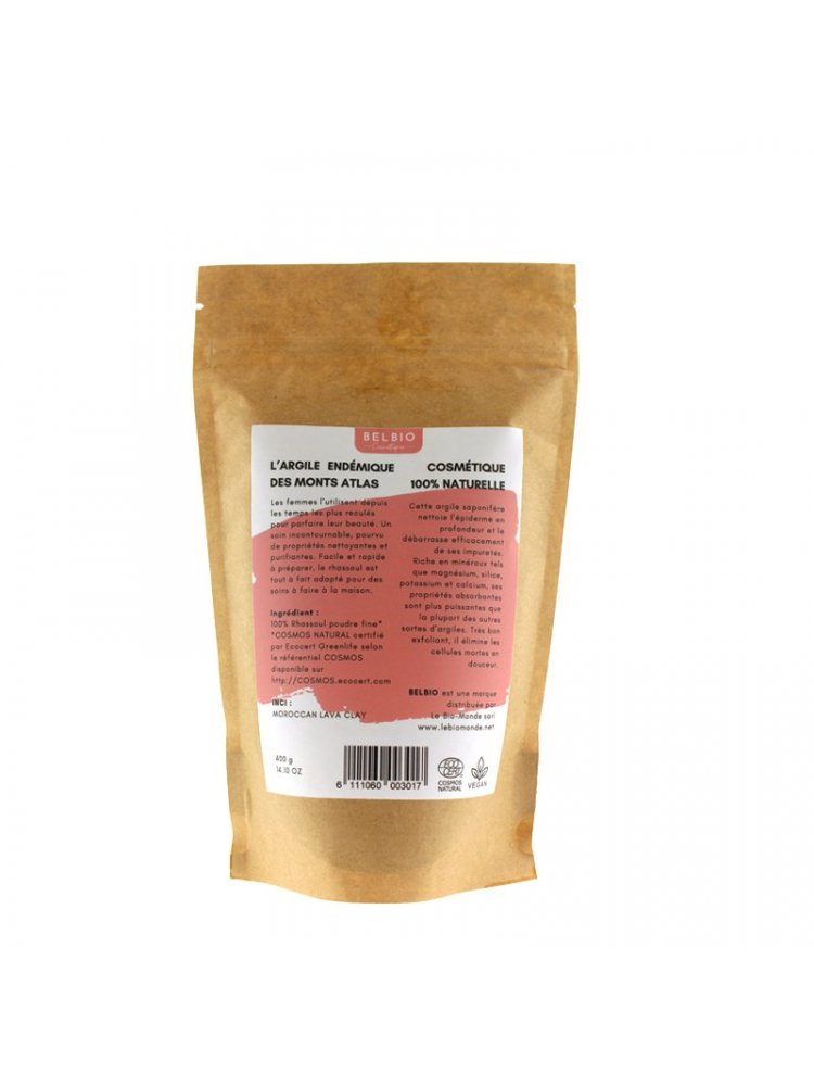 Rhassoul, Rassoul, Ghassoul du Maroc en poudre 200gr - Le Bio-Monde